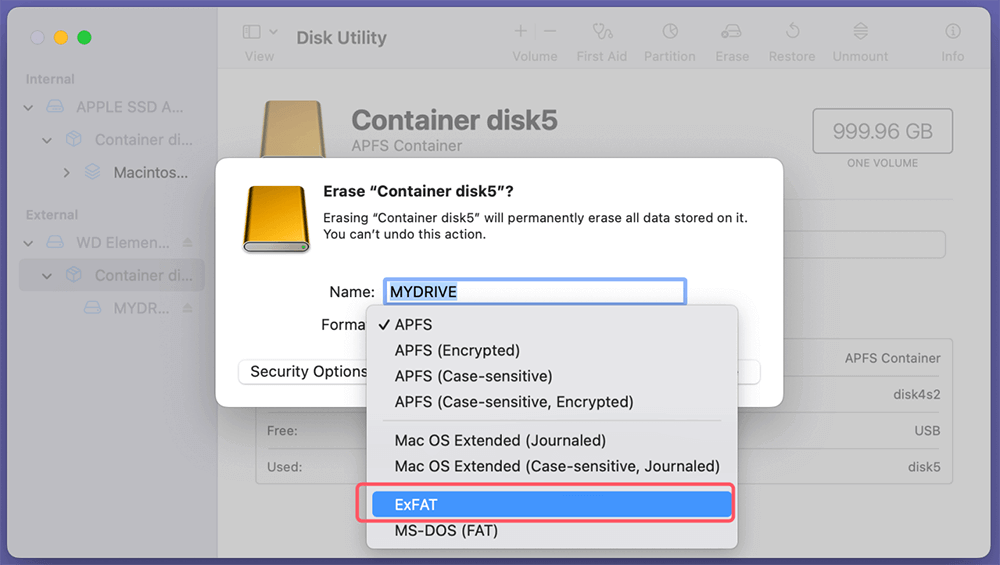 How To Format An Apfs Drive To Exfat On Macos And Windows