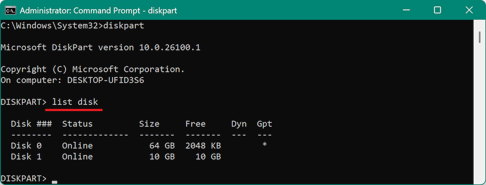 How To Create A New Partition Using Diskpart On Windows