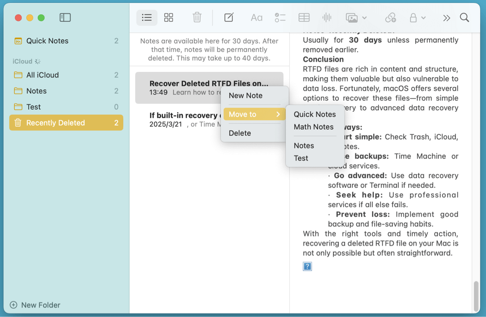 Recover Deleted RTFD Files on Mac: 5 Proven Methods
