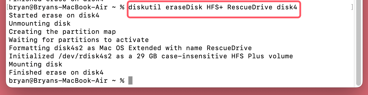 How To Use Terminal To Erase External Driveusb Drivesd Cardother