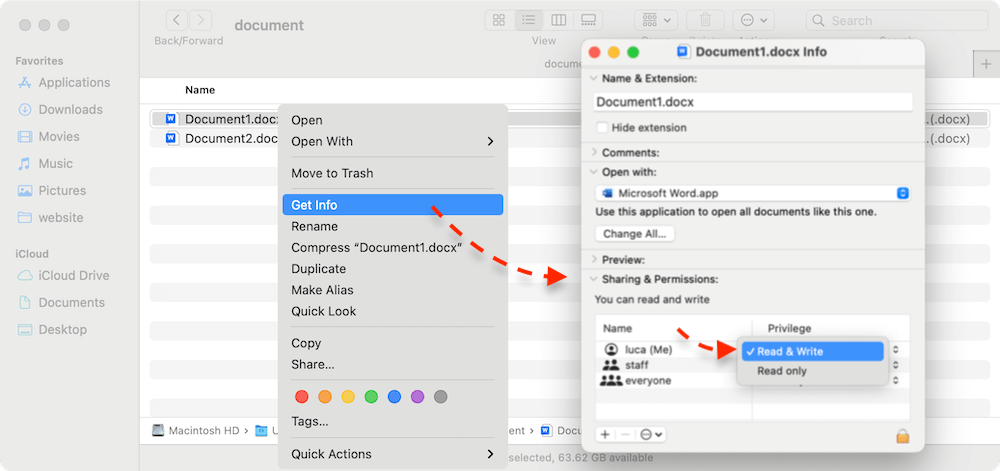 Fix the Error on Mac- Word Cannot Open the Document: User Does Not Have Access Privileges